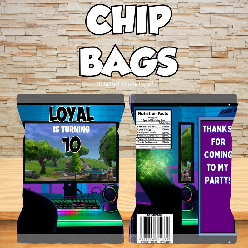 Gamer Inspired Chip Bags - Etsy