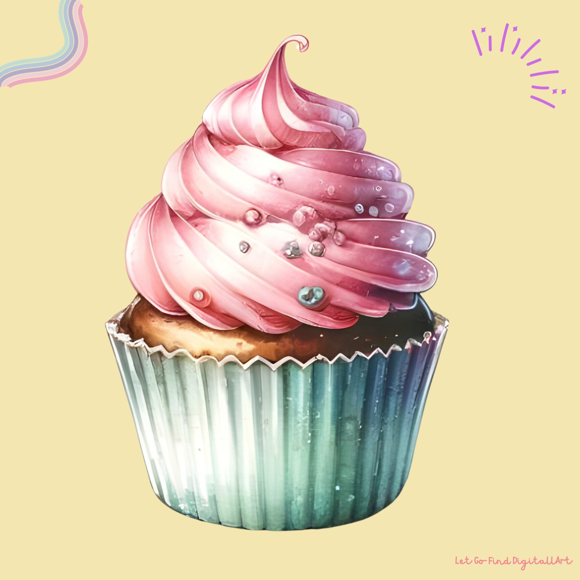 Cupcake Sweet Pastel Clip Art Collection, Sprinkle Your Designs With ...
