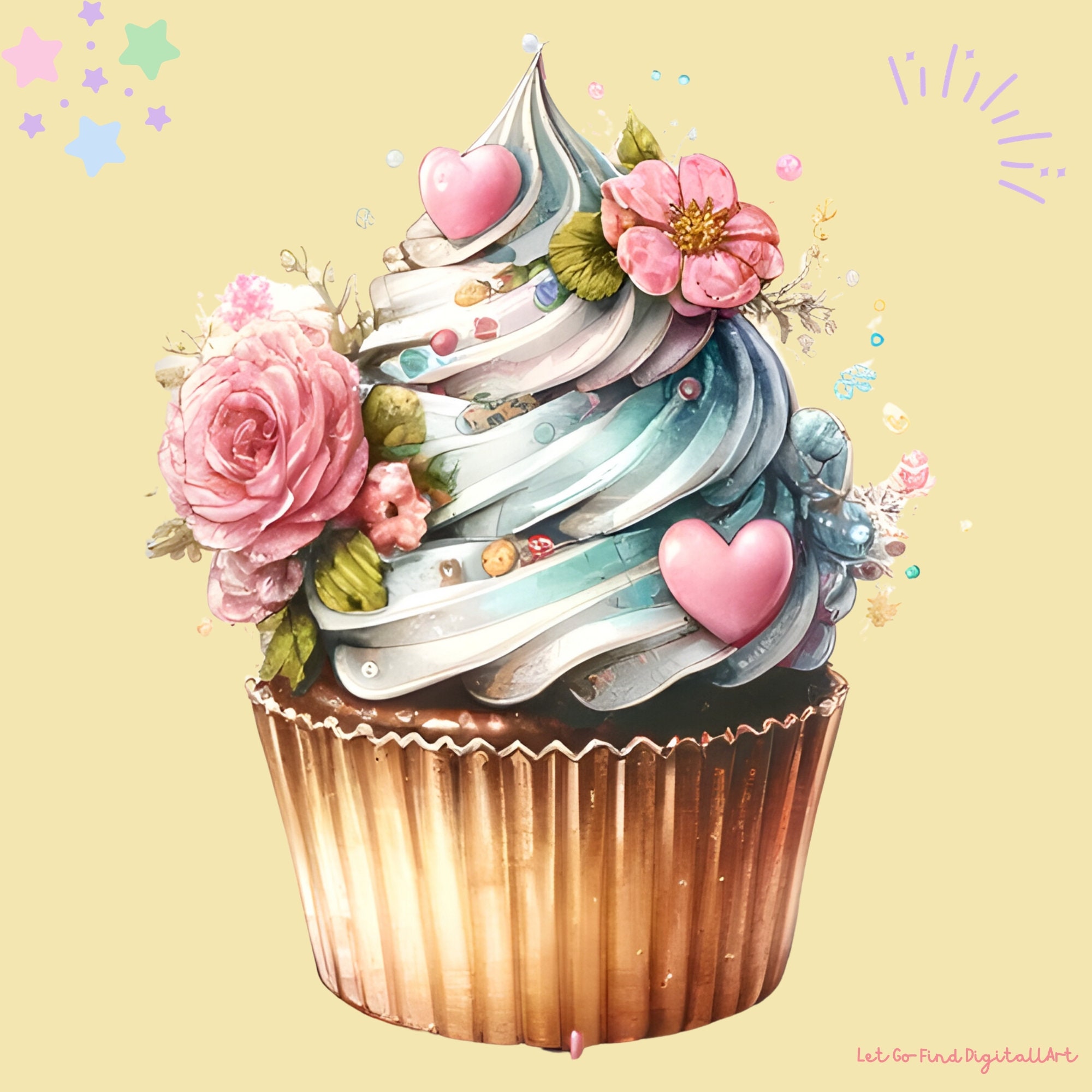 Cupcake Sweet Pastel Clip Art Collection, Sprinkle Your Designs With ...