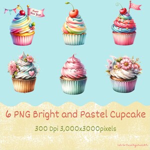 Cupcake Sweet Pastel Clip Art Collection, Sprinkle Your Designs With ...
