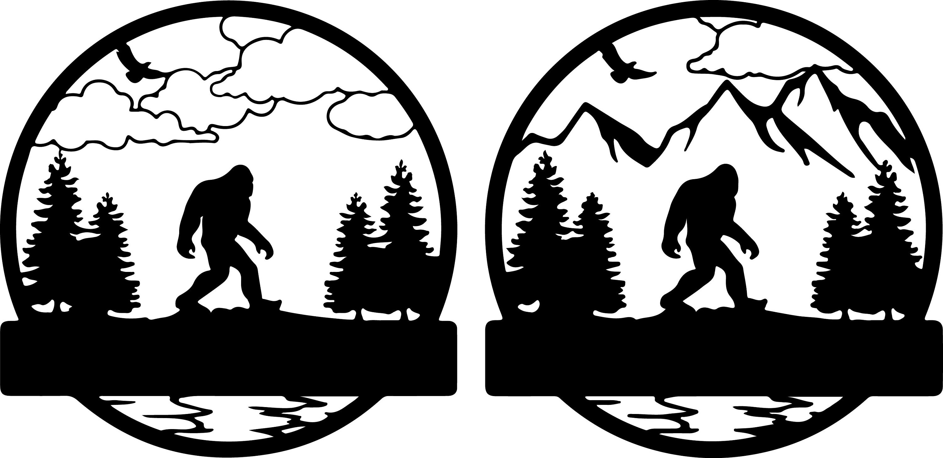 2 Bigfoot Svg File - Etsy