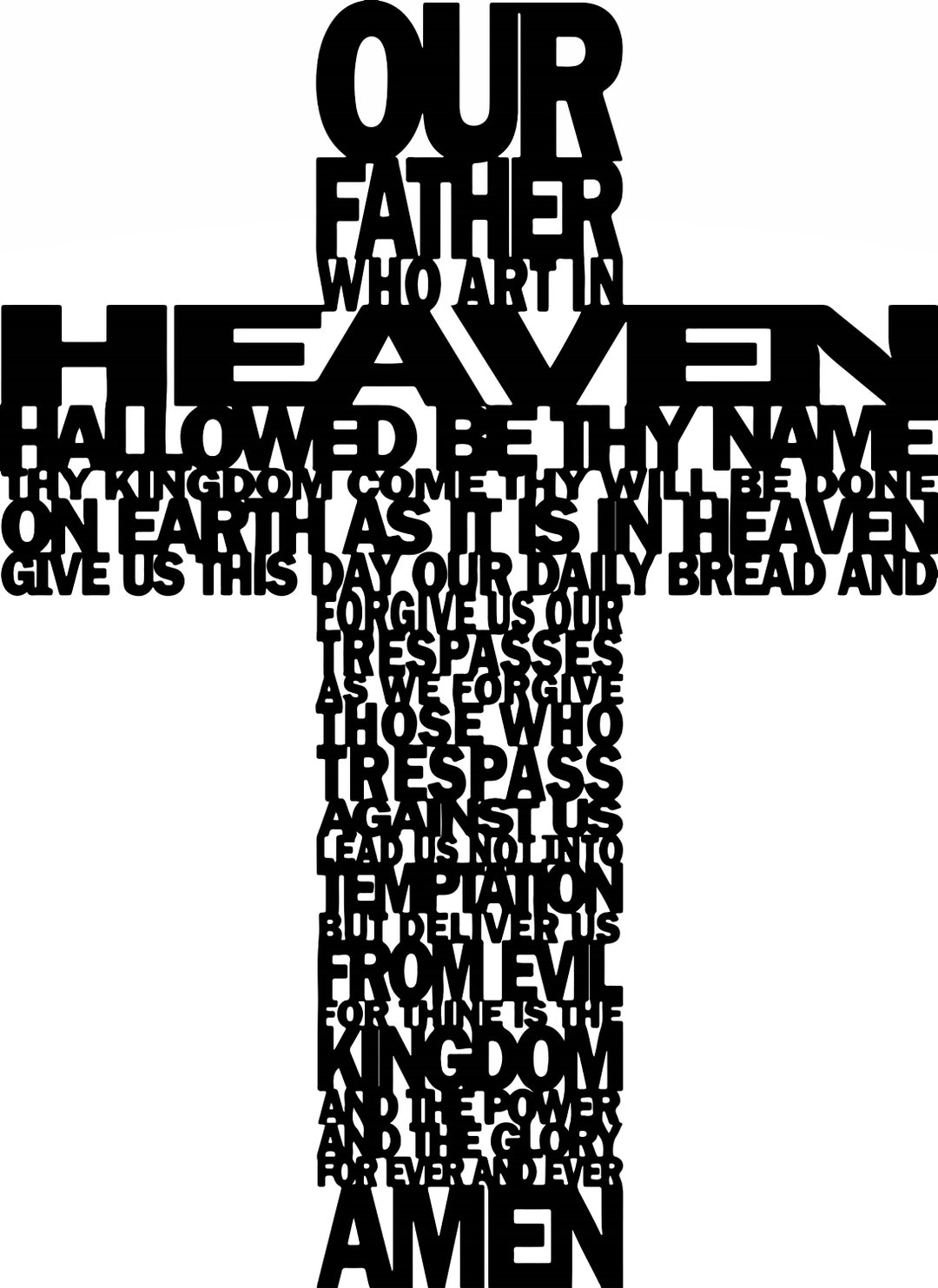 Prayer Cross SVG File - Etsy