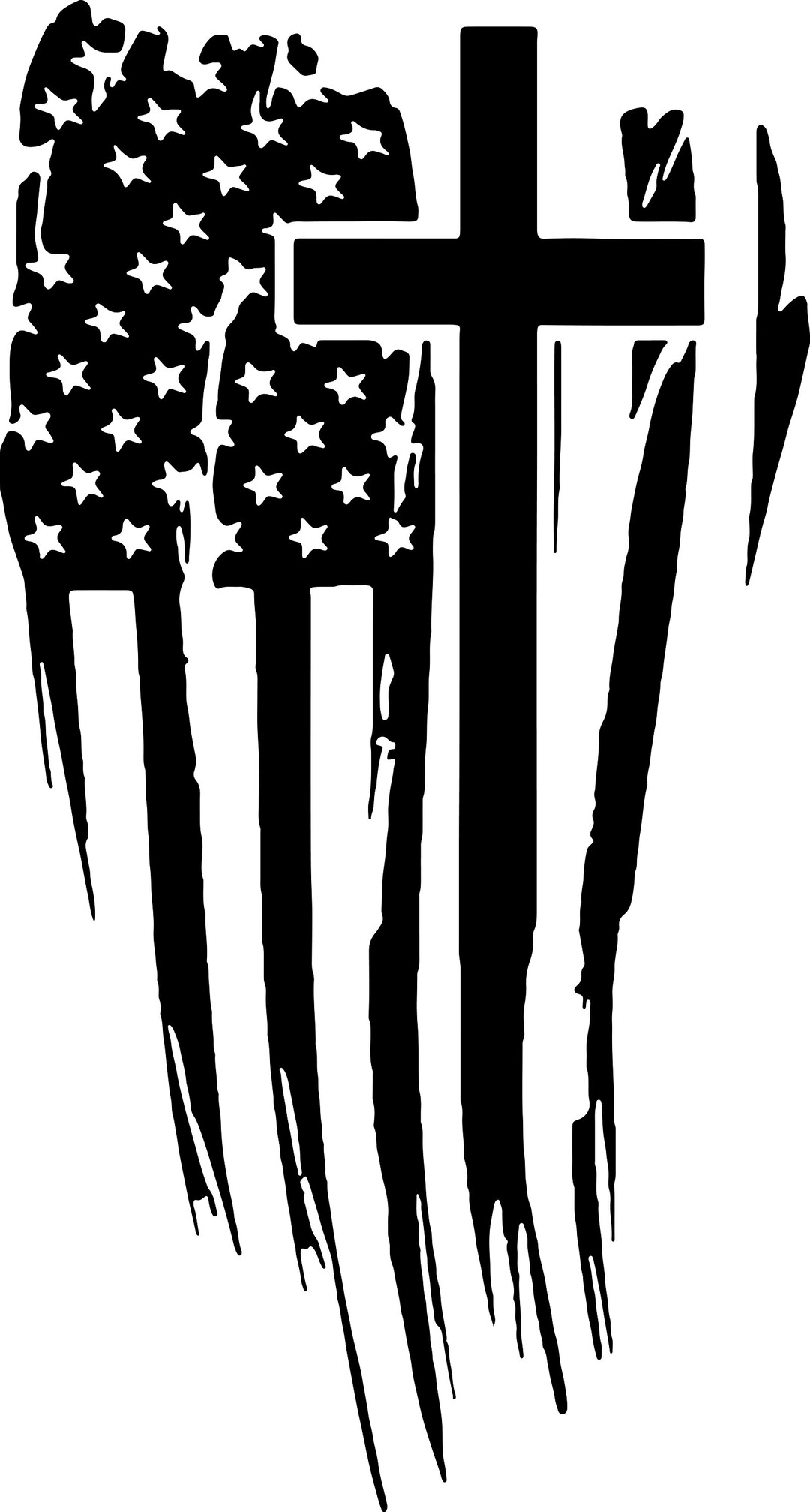 Distressed Flag With Holy Cross SVG File - Etsy