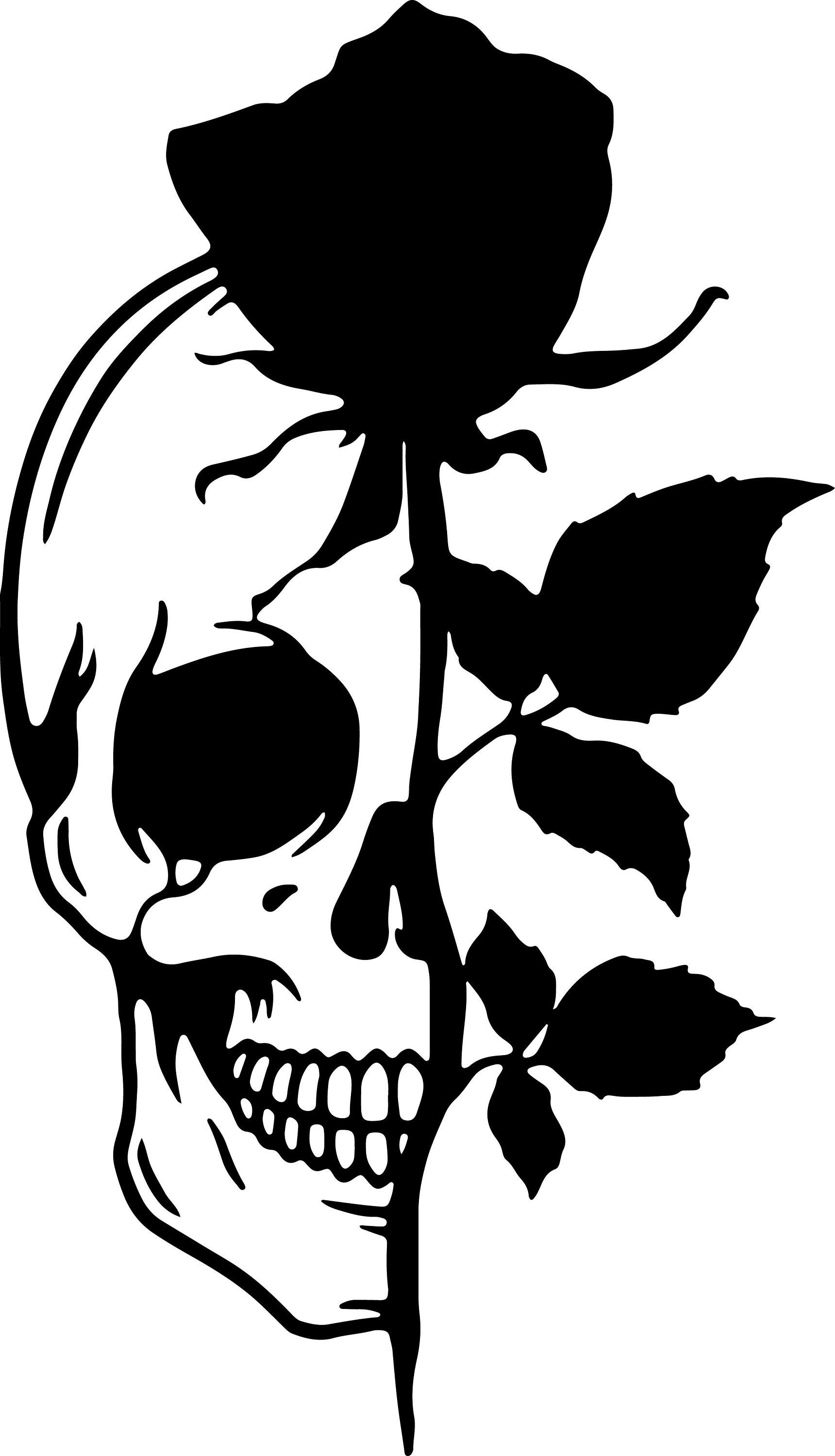 Skull and Rose SVG File - Etsy