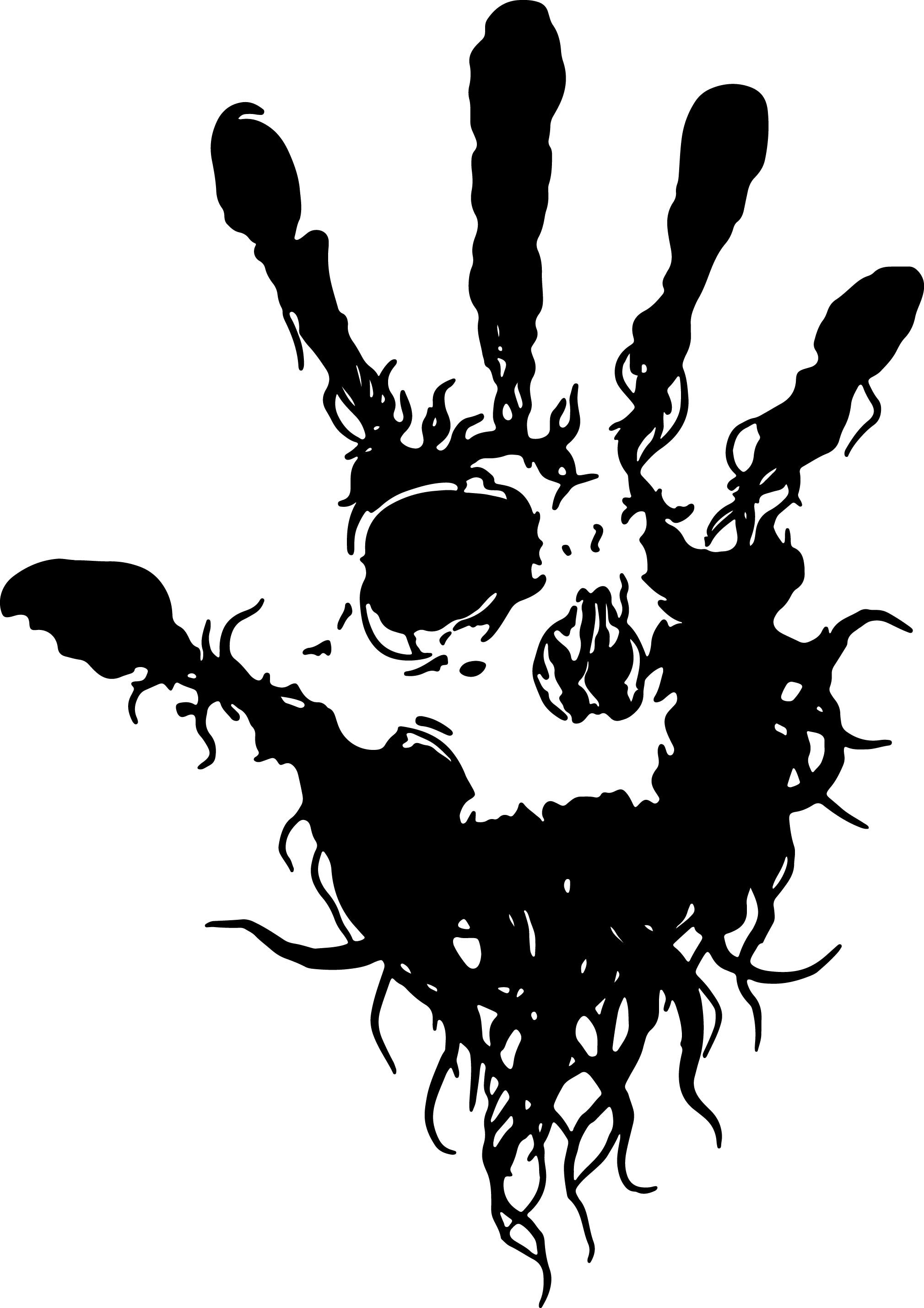 Skull Hand Print Svg File - Etsy