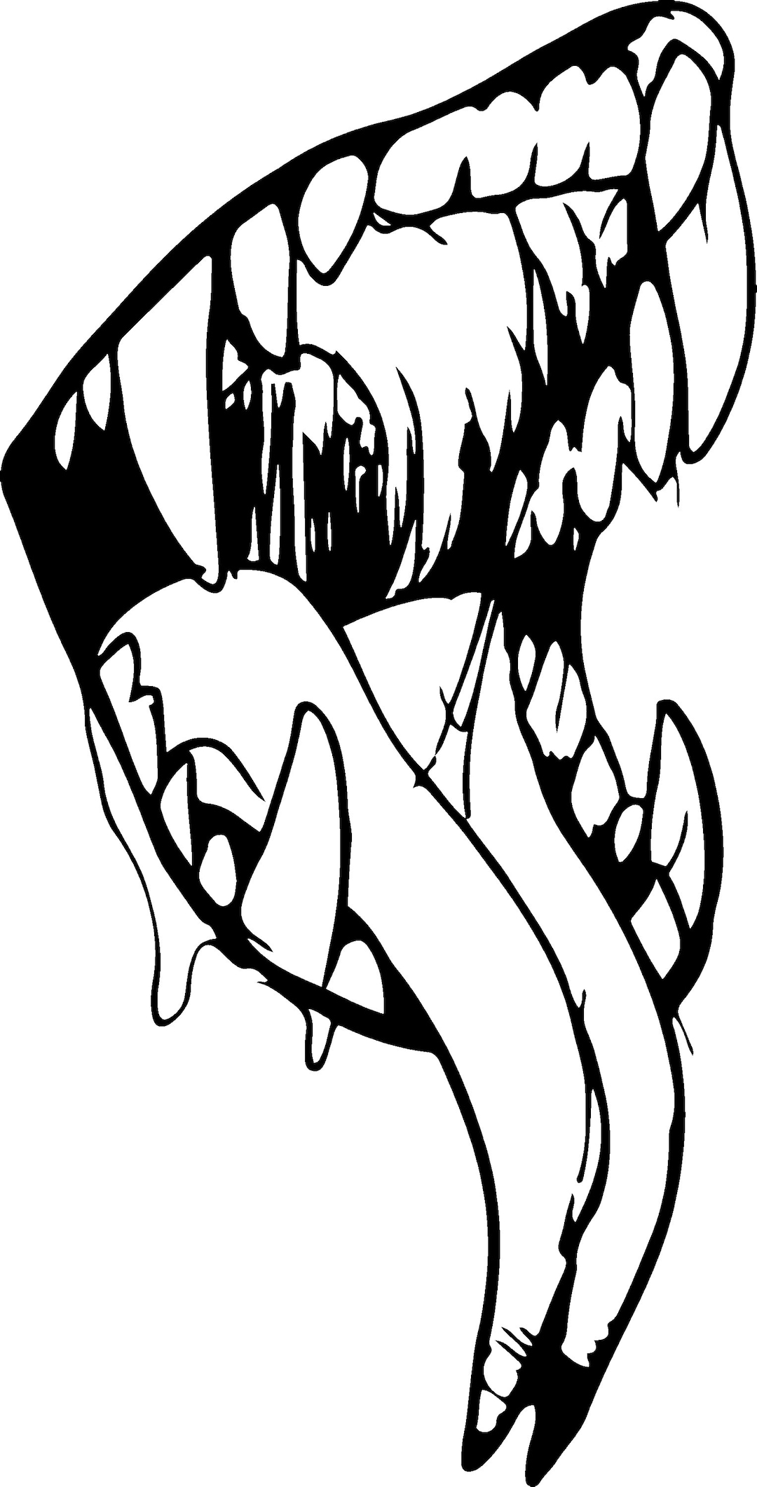 Demon Mouth Svg - Etsy