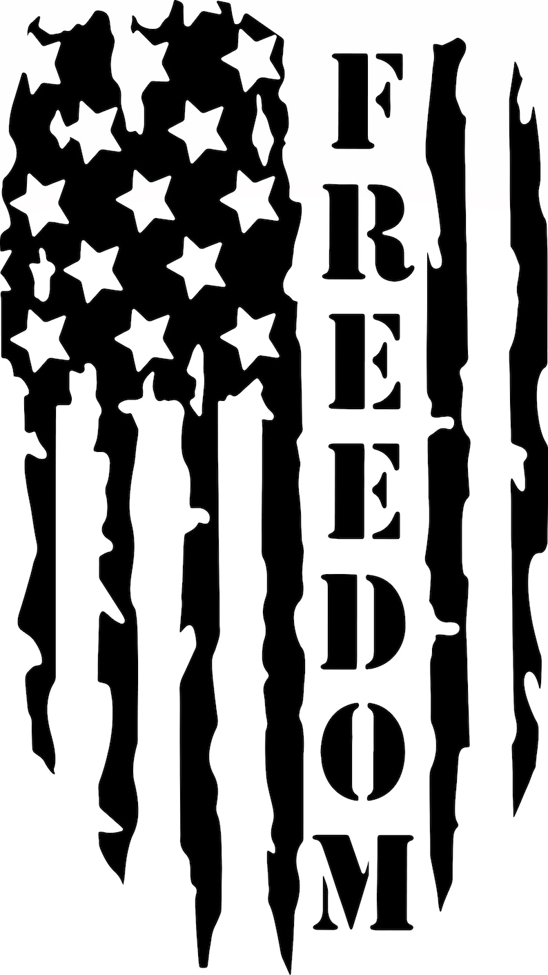 Freedom Flag Distressed SVG File - Etsy