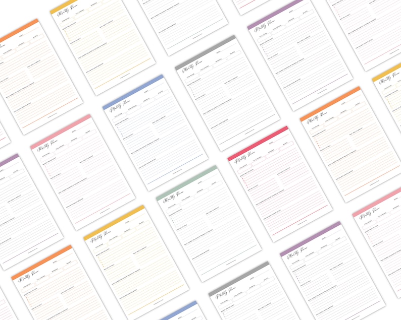 Monthly Financial Review, Printable Budget and Finance Planner ...