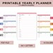 Yearly Overview, Yearly Planner Printable, Year at a Glance, Minimalist ...