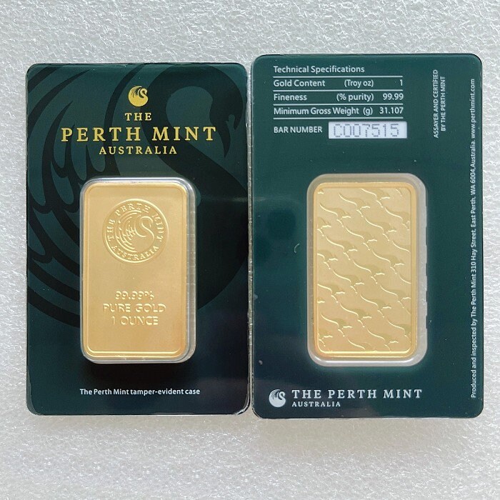 1 Ounce Gold Bar Perth Mint Gold Plated Bullion Bars in Sealed Case - Etsy