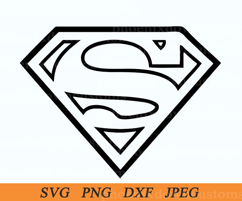 Super Superhero Man Logo SVG, PNG, Dxf, Jpeg - Digital Download for ...