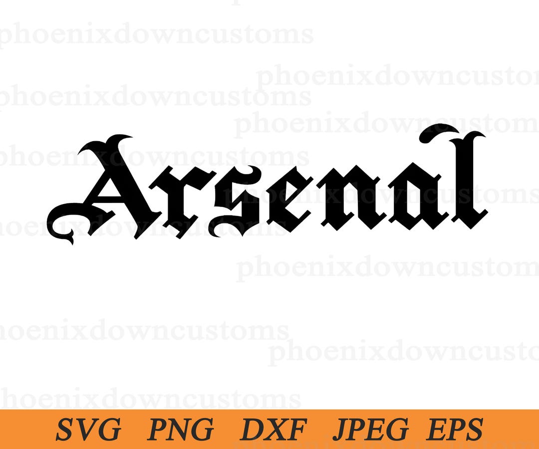 Arsenal Logo Name SVG, PNG, Dxf, Eps, Jpeg - Digital Download, Svg for ...