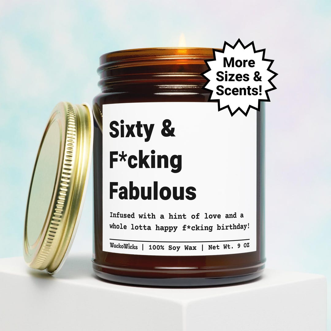 60th Birthday Gifts, 60th Birthday Candle, Funny 60th Birthday Gifts ...