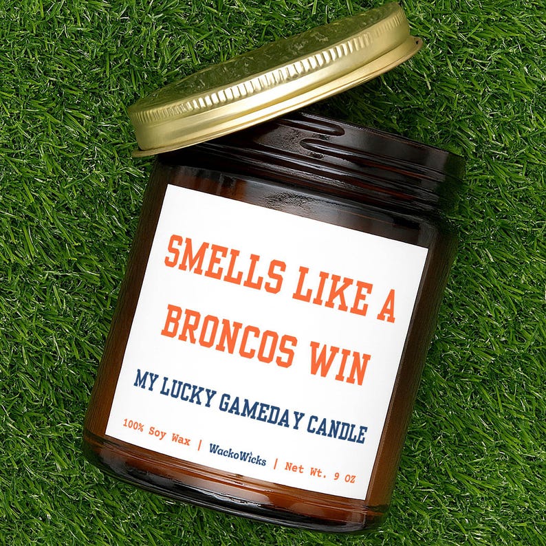 Denver Broncos Candle | Broncos Gift, Denver Broncos, Broncos Fan Gift ...