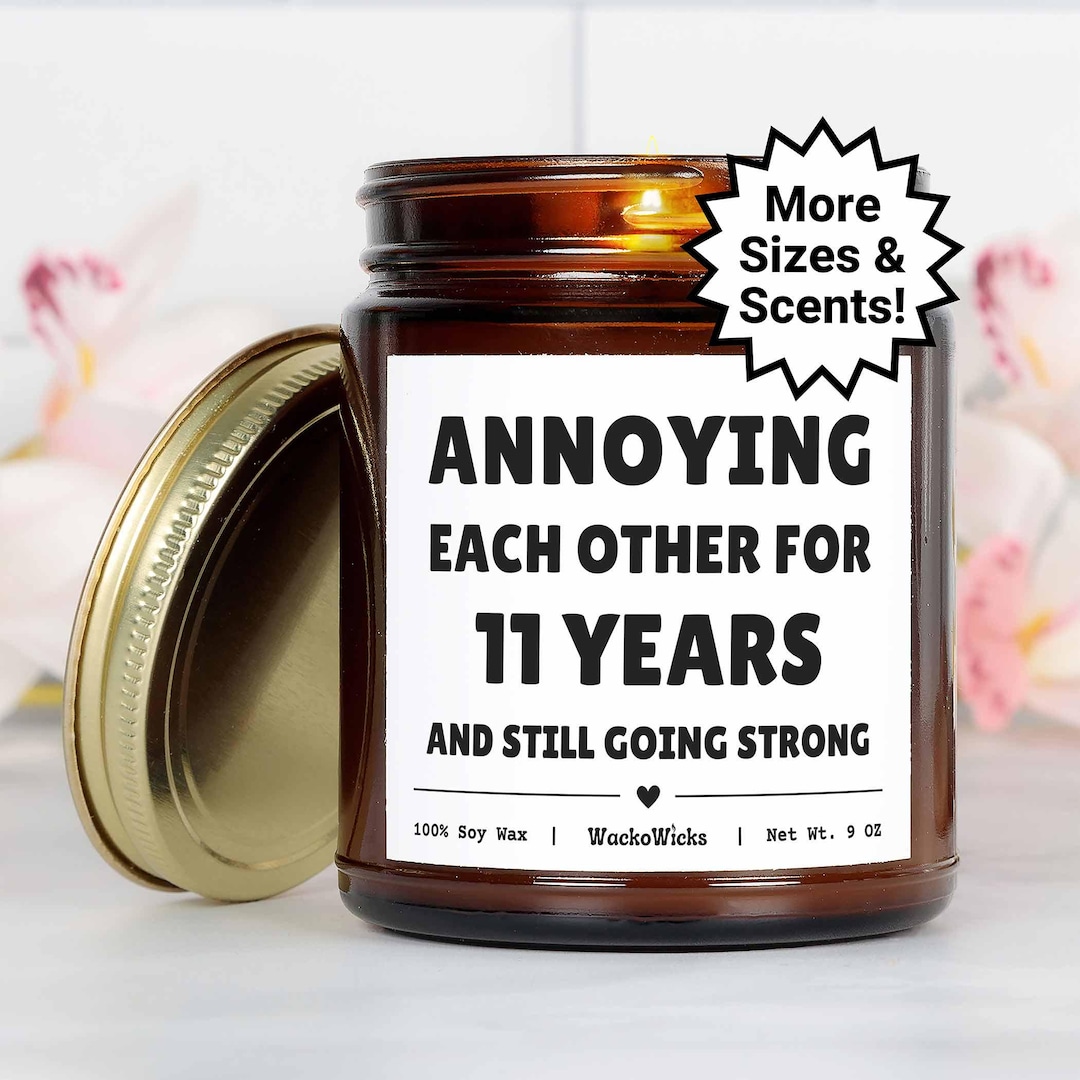 11th Anniversary Gifts, 11 Year Anniversary Soy Candle, 11 Year ...