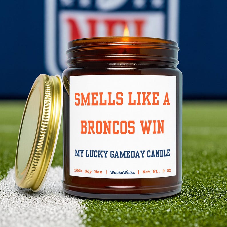 Denver Broncos Candle | Broncos Gift, Denver Broncos, Broncos Fan Gift ...