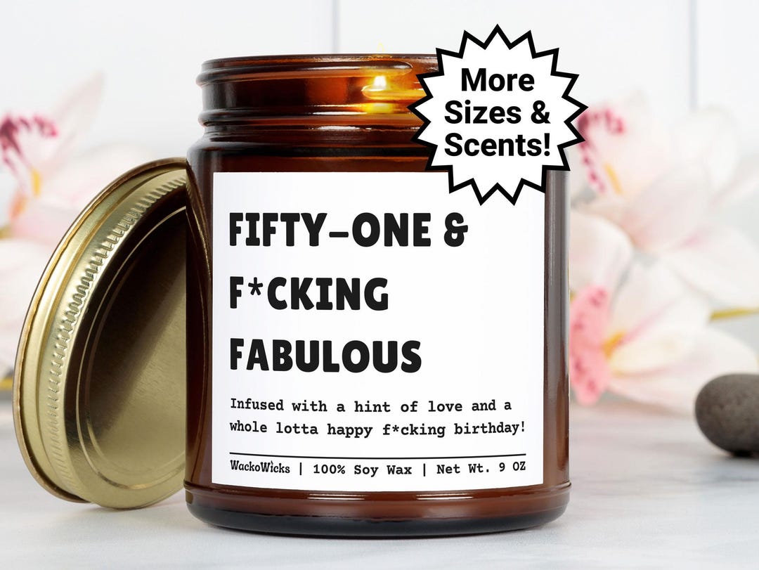 51st Birthday Gifts, 51st Birthday Candle, Funny 51st Birthday Gifts ...