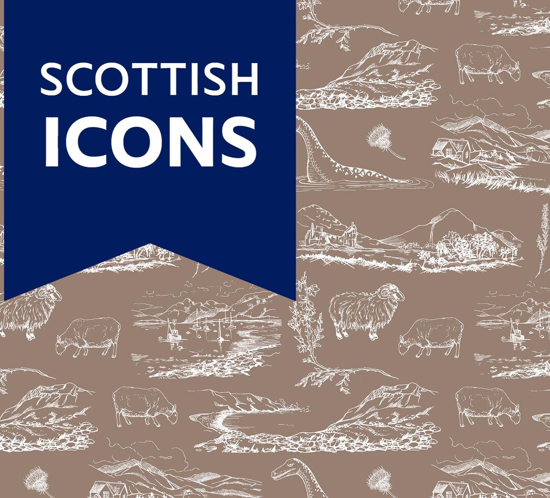 Scottish Doodles Mink Peel and Stick Wallpaper, Removable Wallpaper - Etsy