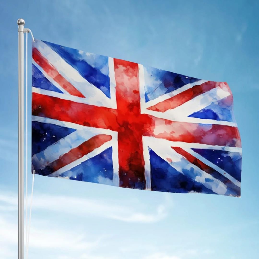 XL Heavy-duty, Handdrawn Union Jack Flag Design, Three-layer Outdoor ...