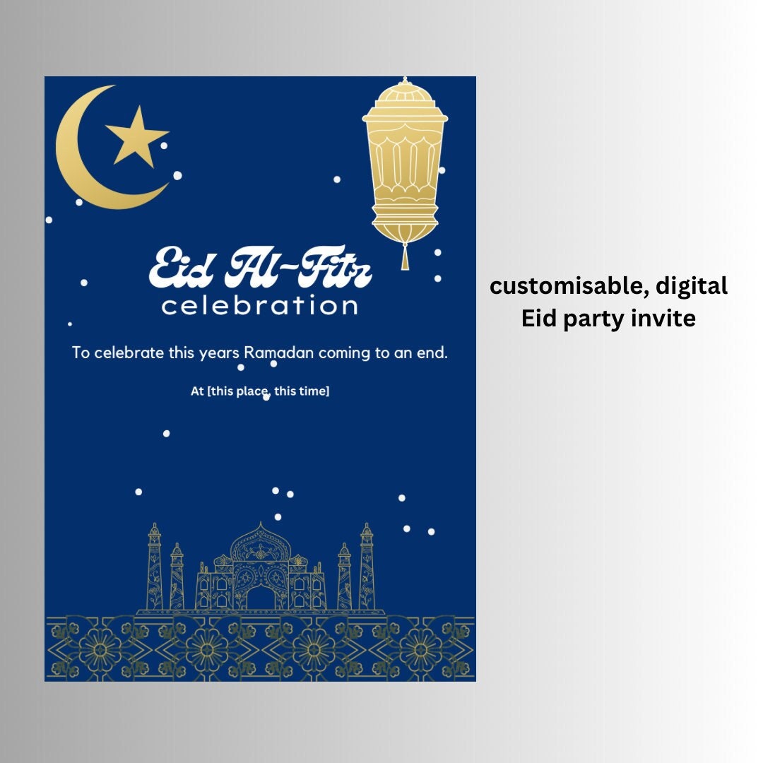Eid Customisable Invitation Template - Etsy