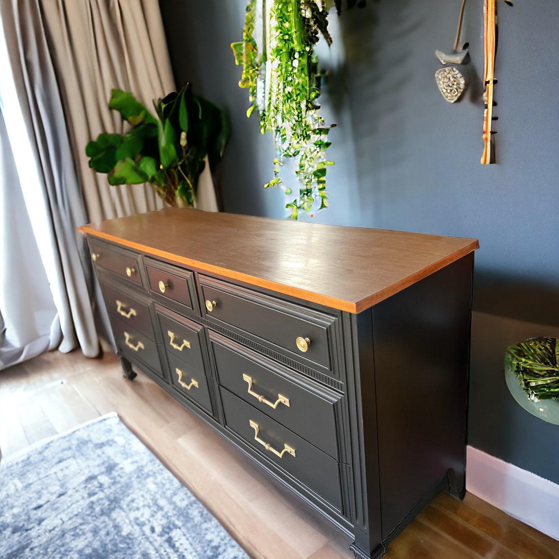 Mid Century Modern Refinished Bassett Sideboard/dresser SHIPS FREE - Etsy