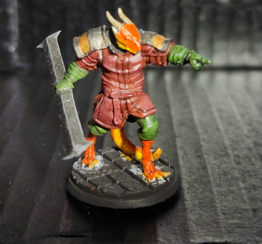 28mm Scale Lizardfolk/dragonborn Dnd Miniature - Etsy