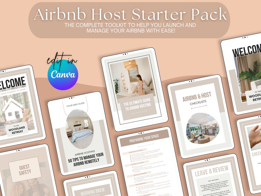 Airbnb Host Starter Pack Editable Airbnb Welcome Pack, Printable ...