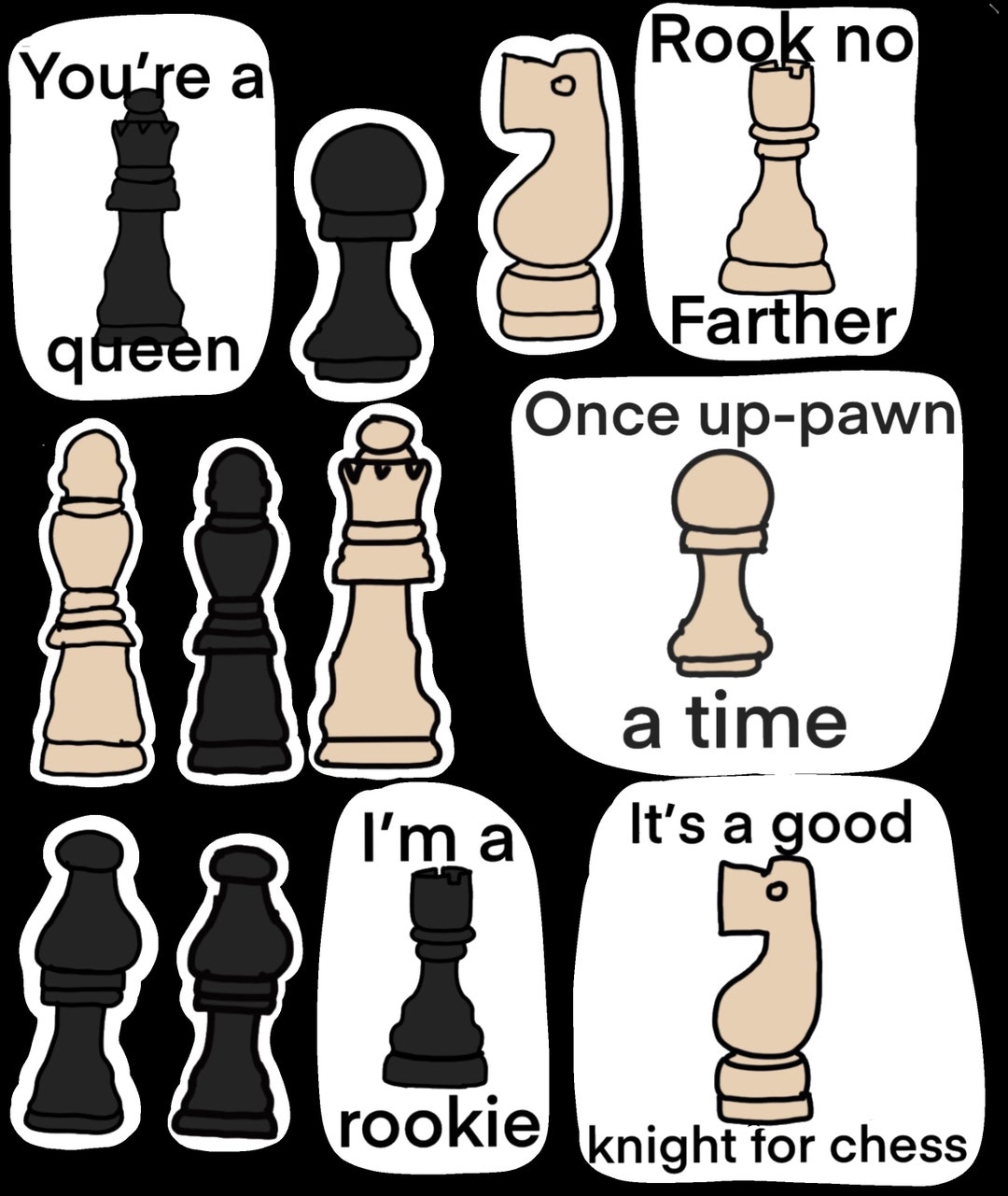 Chess Puns Stickers - Etsy