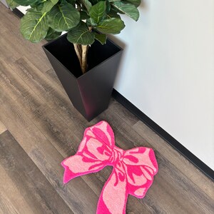 Pink Bow Rug 2ft - Etsy