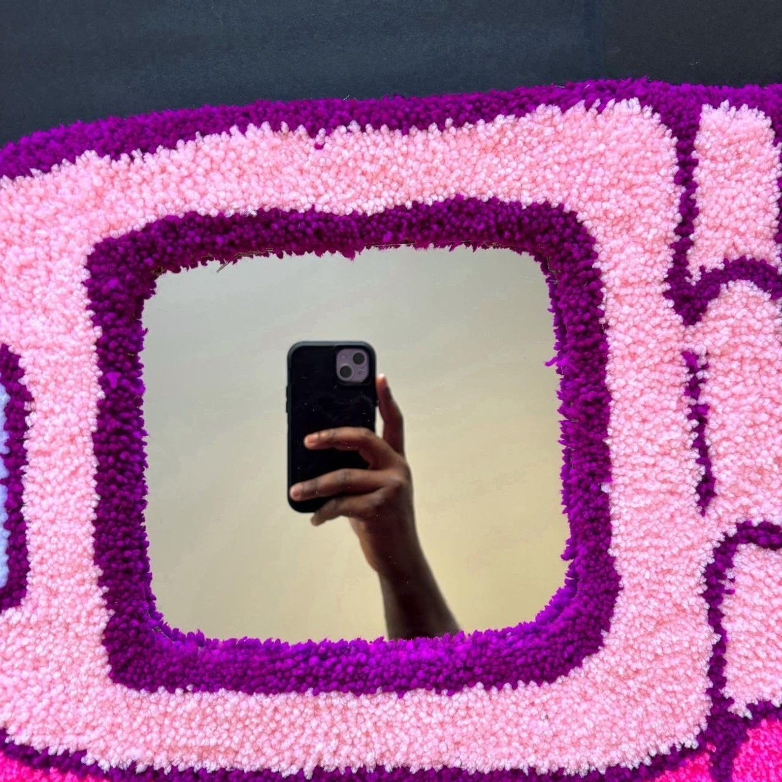 Flip Phone Wall Rug With Mirror - Etsy