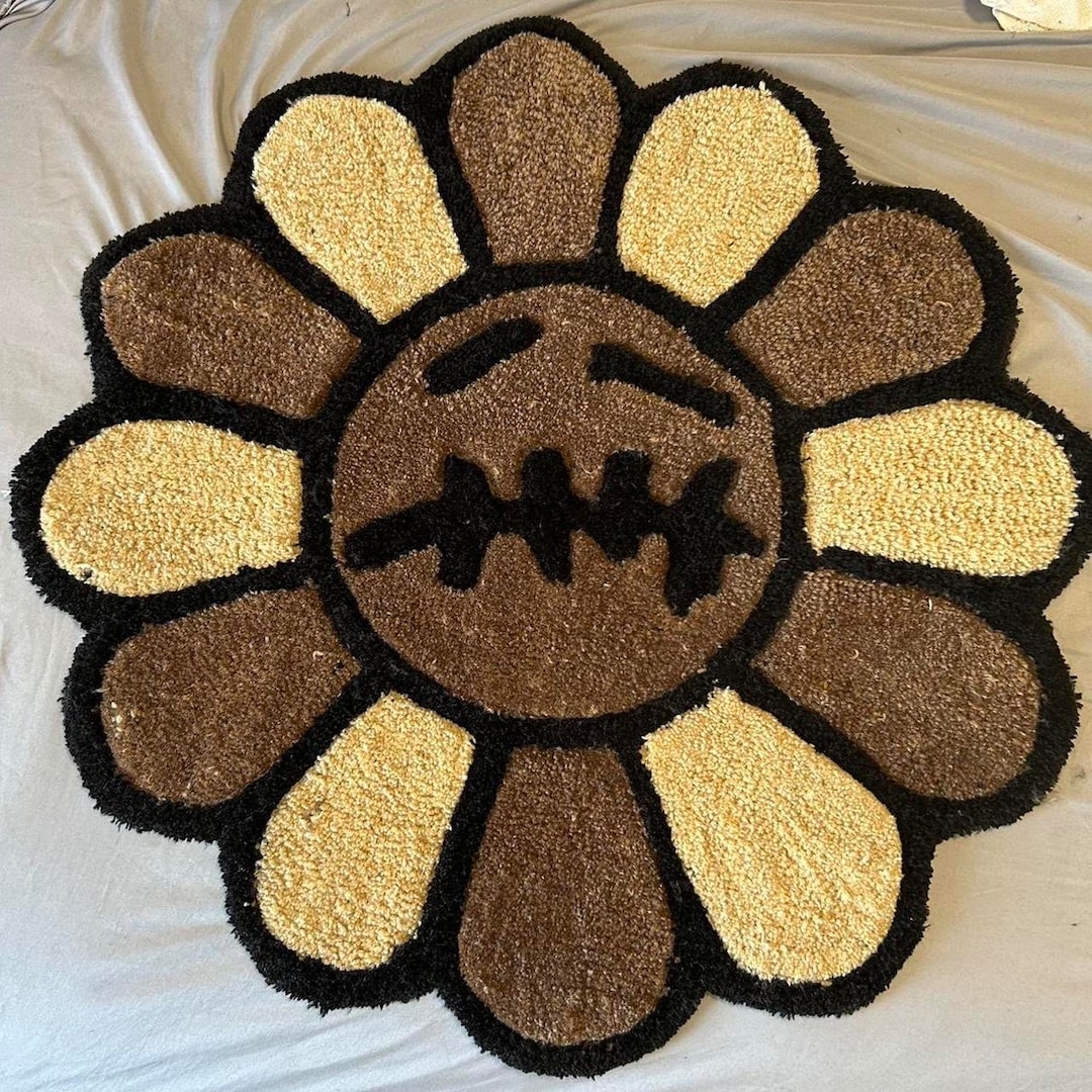 Travis Scott X Murakami Flower Rug (3ft) - Etsy