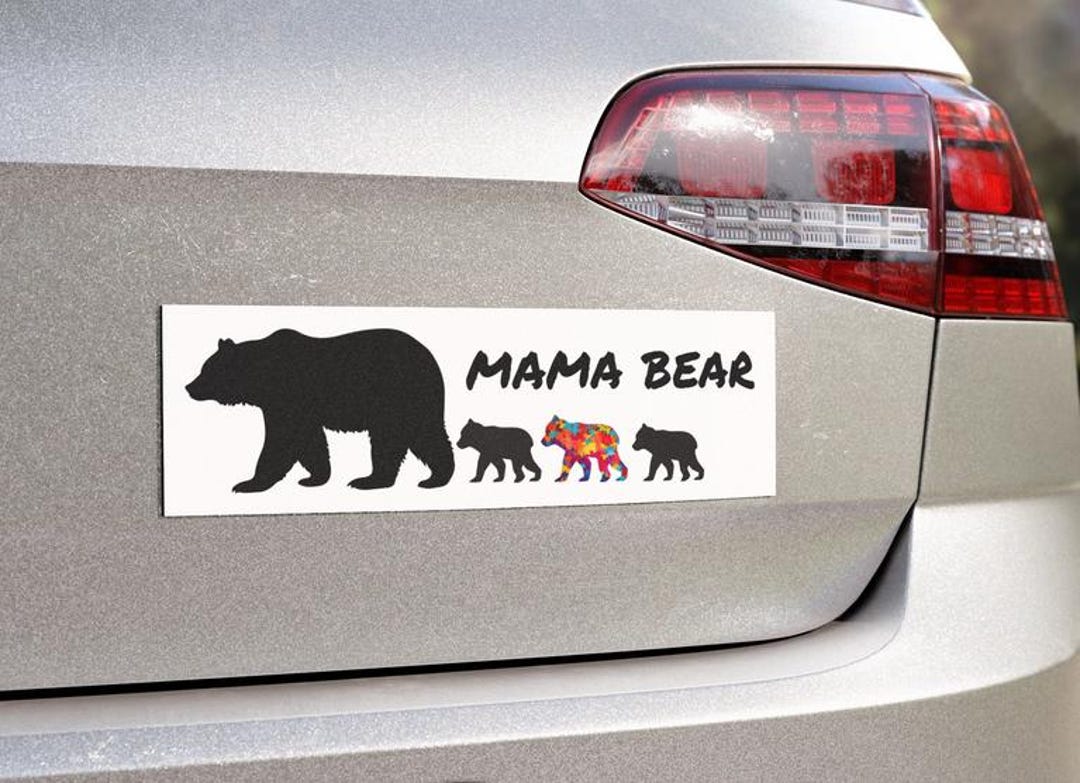 Mama Bear Car Magnets, Cute Family Car Decal, Autism Sticker, Autism ...