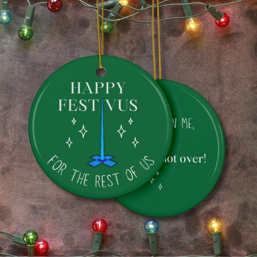 Happy Festivus Ceramic Ornament Double-sided Festivus Holiday Gift ...