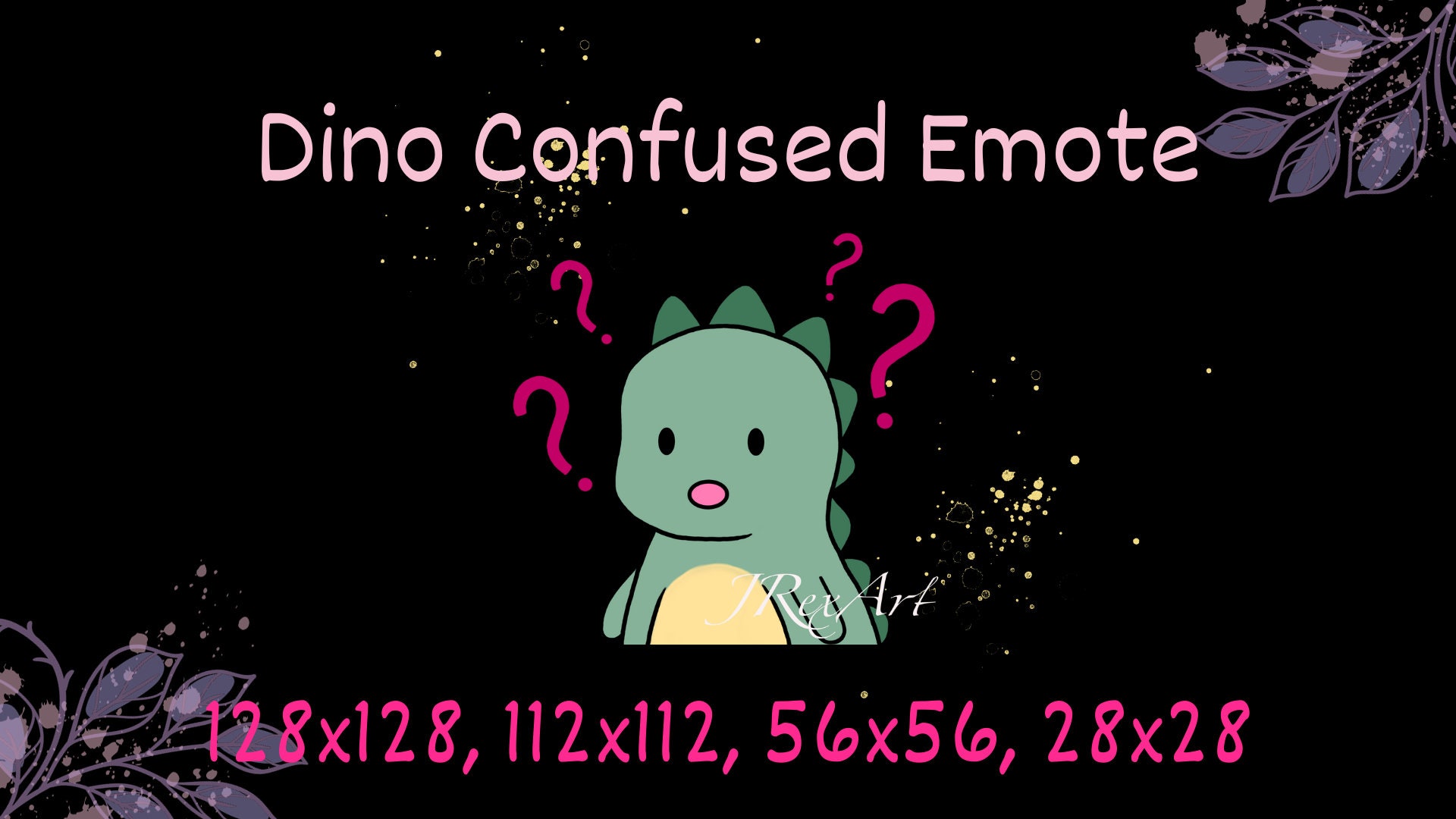 Twitch/discord Dino Confused Emote - Etsy