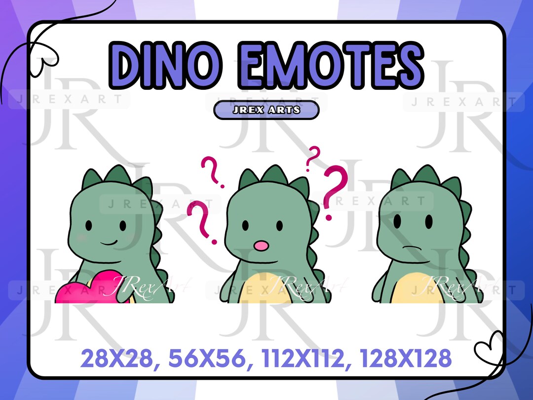 Twitch/discord Dino Emotes - 3 Pack - Etsy