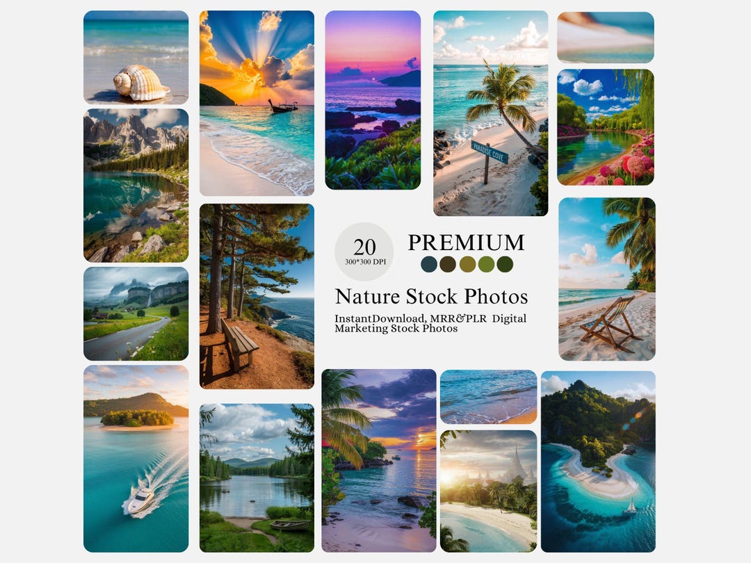 Nature Stock Photos: Social Media Templates, PLR/MRR (digital Download ...