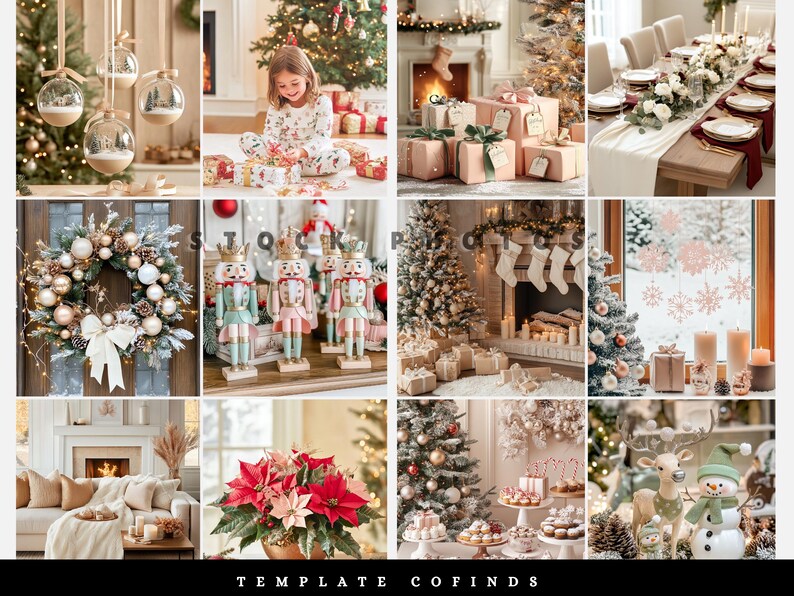 Midjourney Prompt Stock Photo Prompt for Cozy Christmas Themes Beige ...