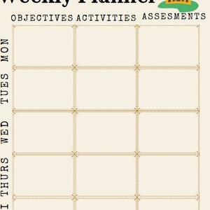 History Theme Lesson Planner Template 2024 - Etsy