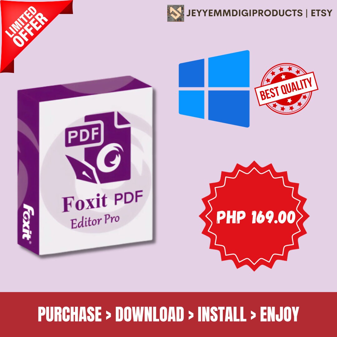 Foxit PDF Editor Pro 2023 FOR WINDOWS Lifetime Pre-activated - Etsy ...