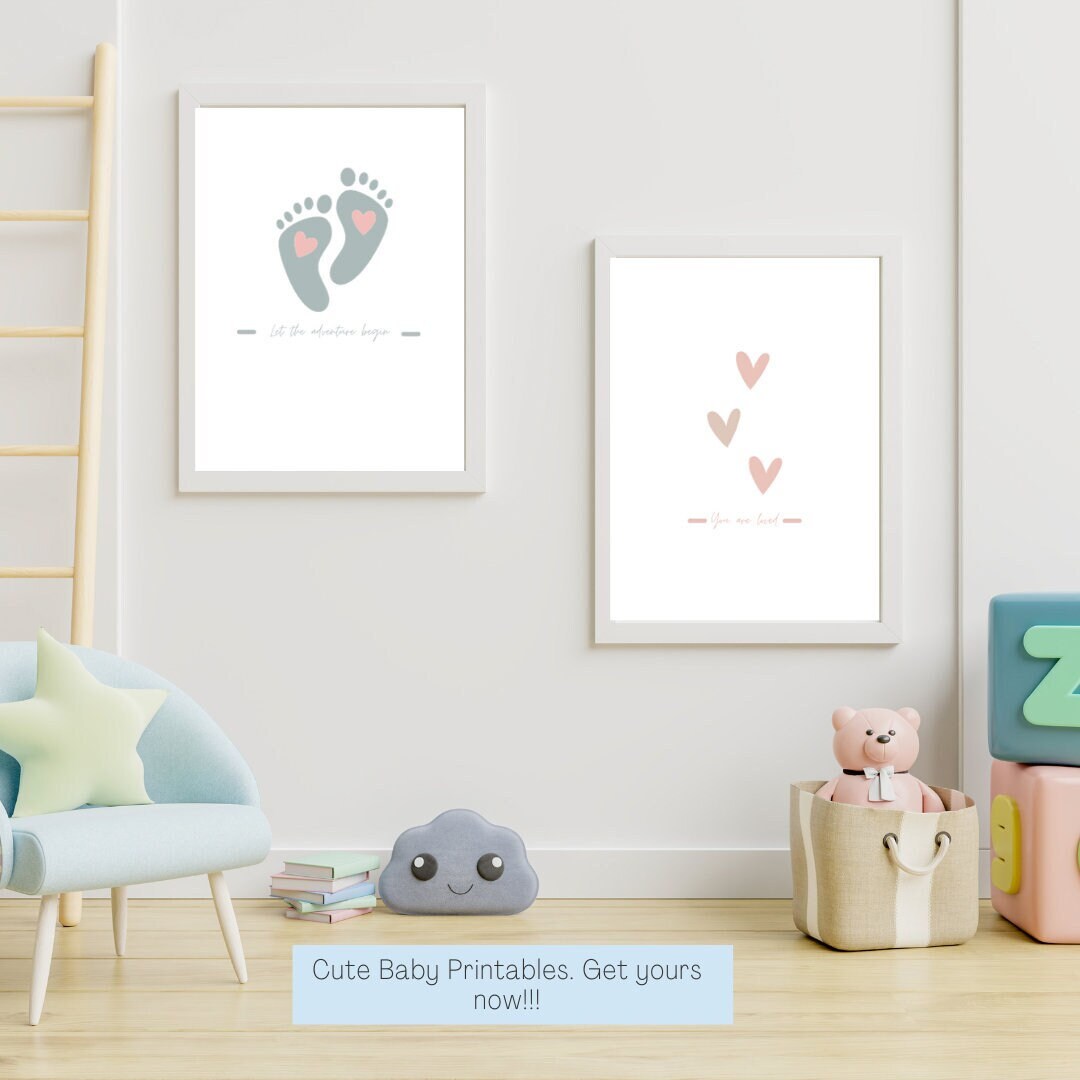 Simple Cute Baby Printables Room/wall Decor - Etsy