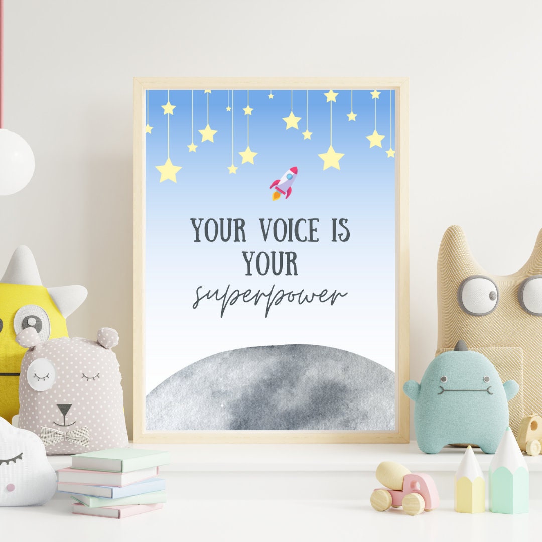 Speech Therapy Positive Motivating Affirming Poster for Speech ...
