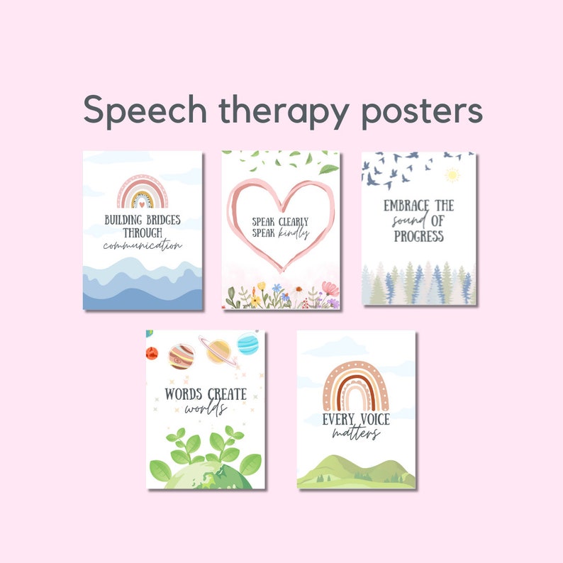Motivational Positive Affirmation Speech Therapy Posters for Classroom ...