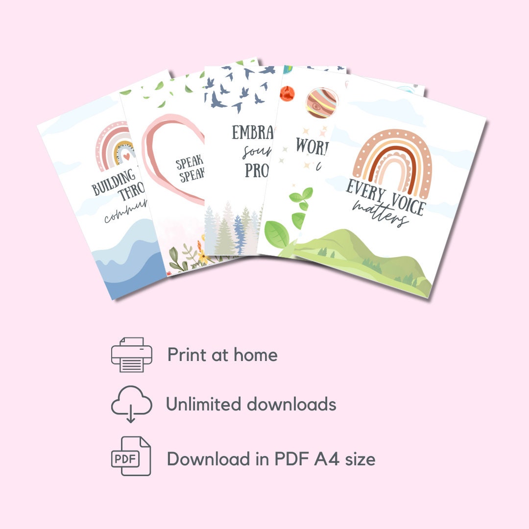 Motivational Positive Affirmation Speech Therapy Posters for Classroom ...