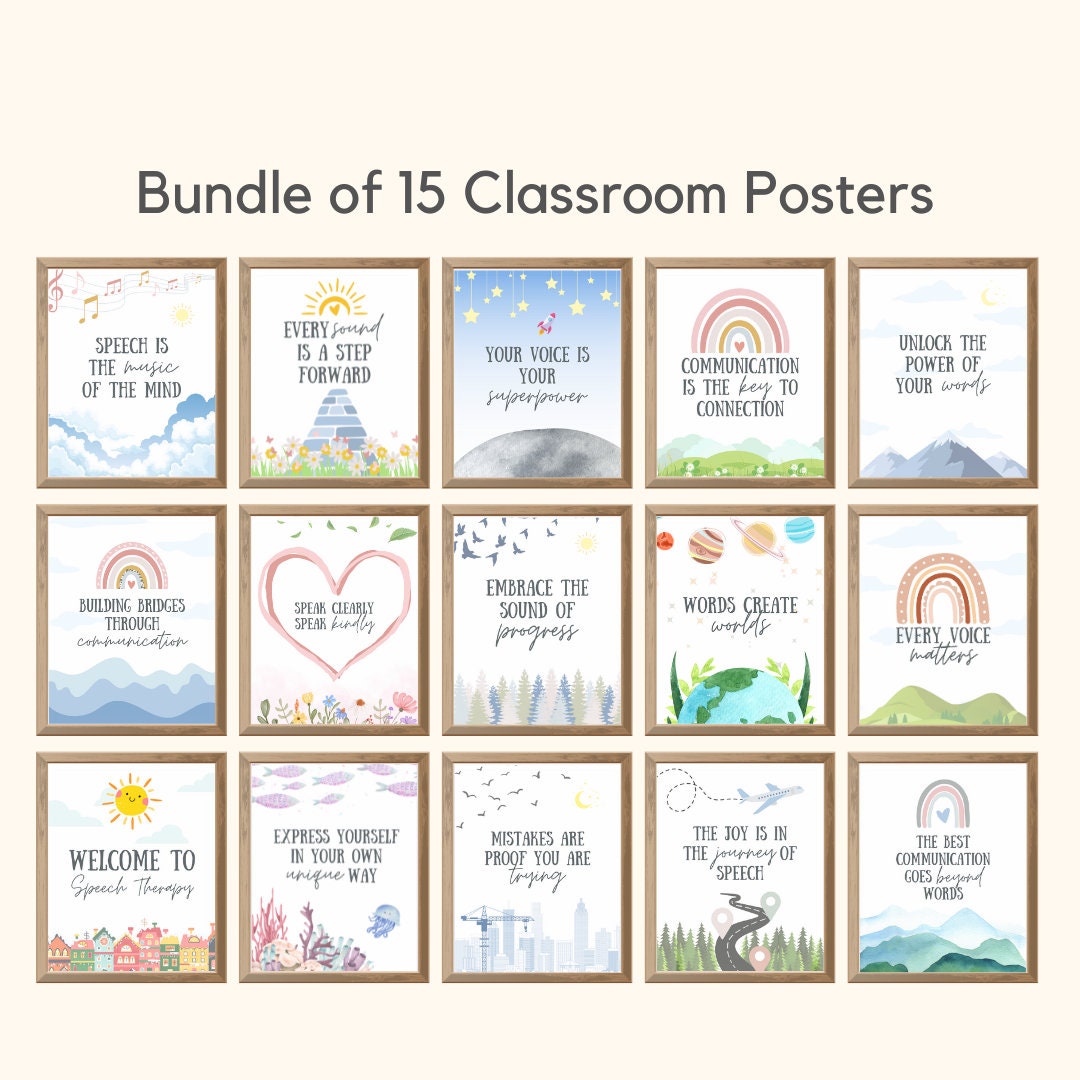 15 Classroom Motivational Prints Posters for Teachers Wall Decor ...