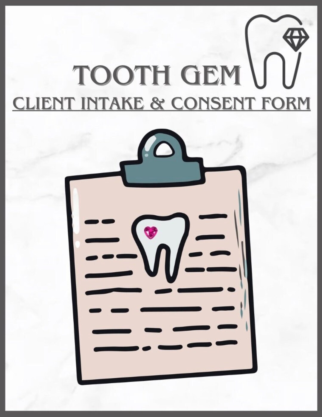 Tooth Gem Client Intake & Consent Form - Etsy