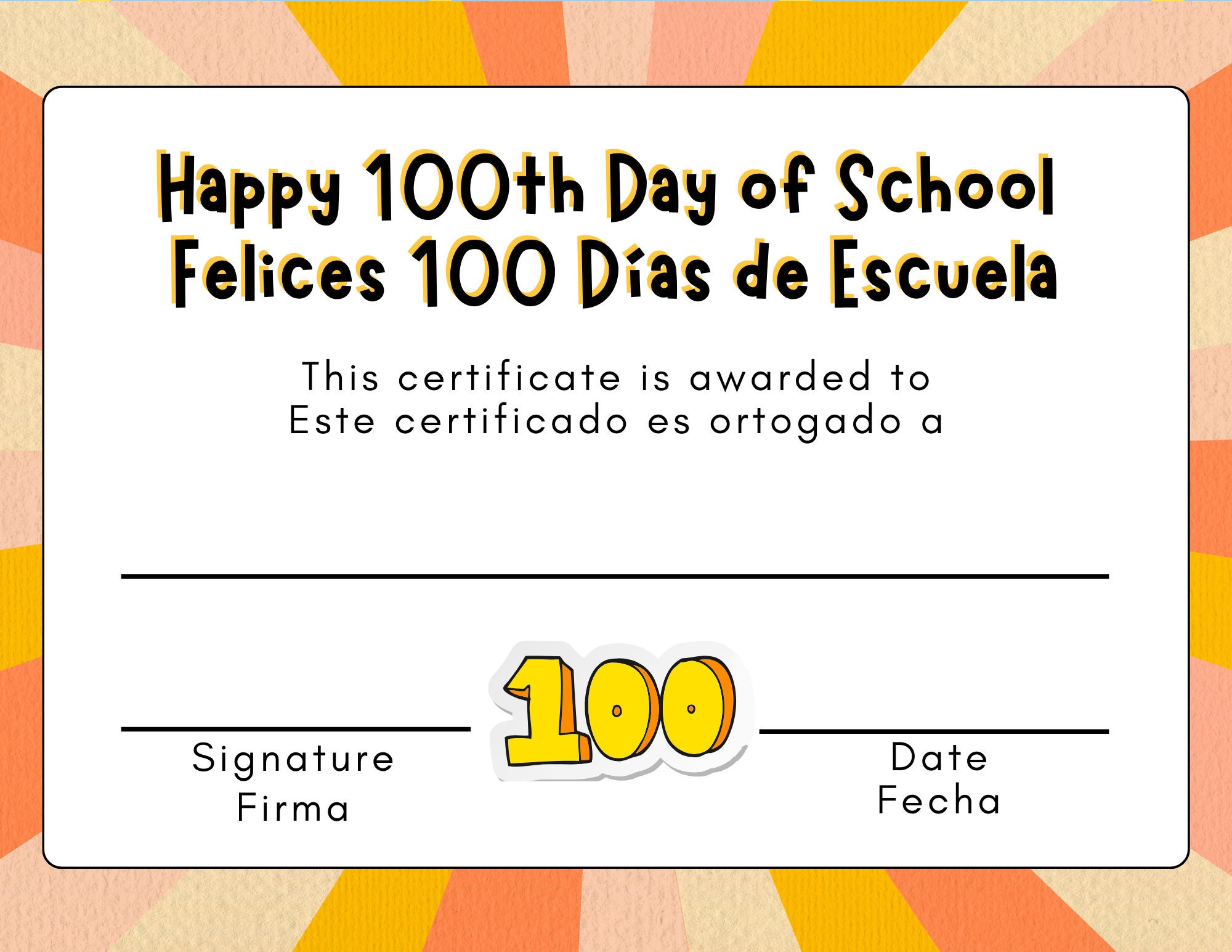 10 Bilingual Certificates for Teachers, Spanish-english/10 Certificados ...