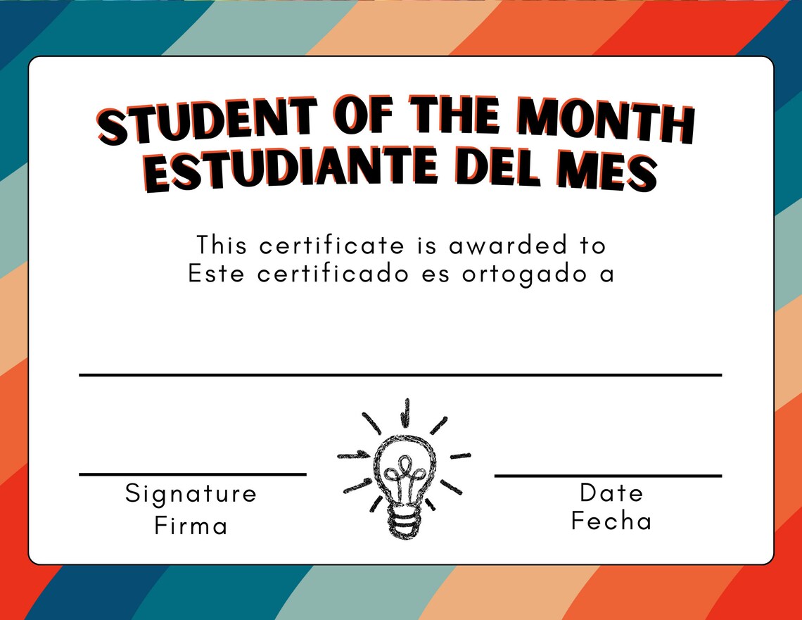10 Bilingual Certificates for Teachers, Spanish-english/10 Certificados ...