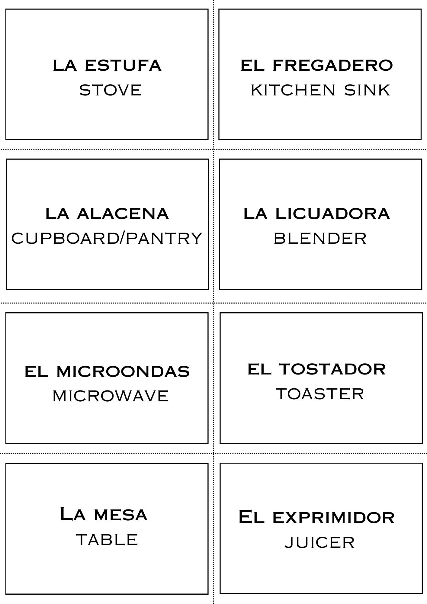 Bilingual Spanish English Household Item Labels - Etsy