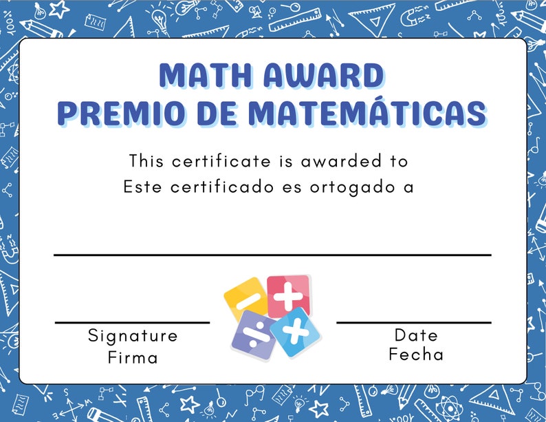 10 Bilingual Certificates for Teachers, Spanish-english/10 Certificados ...