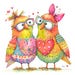 Valentines Birds Love Clipart, Colourful Birds, Whimsical Animals, JPG ...